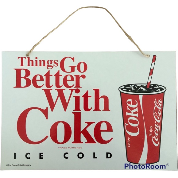 Coca Cola | Wall Decor | Coca Cola Company Vintage Style Wall Hanging ...